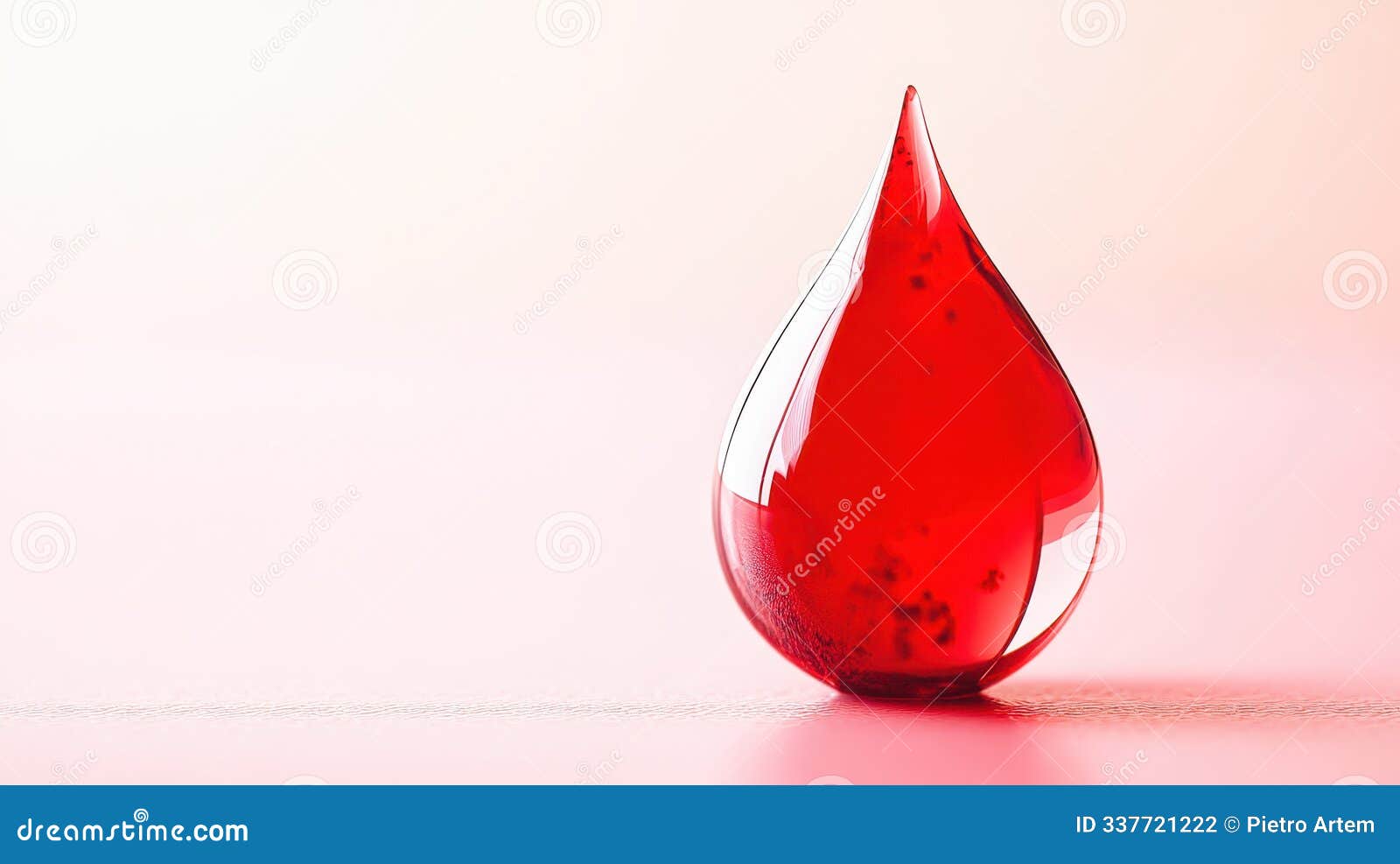 Single Red Blood Drop Balancing on Pink Background Stock Photo - Image ...