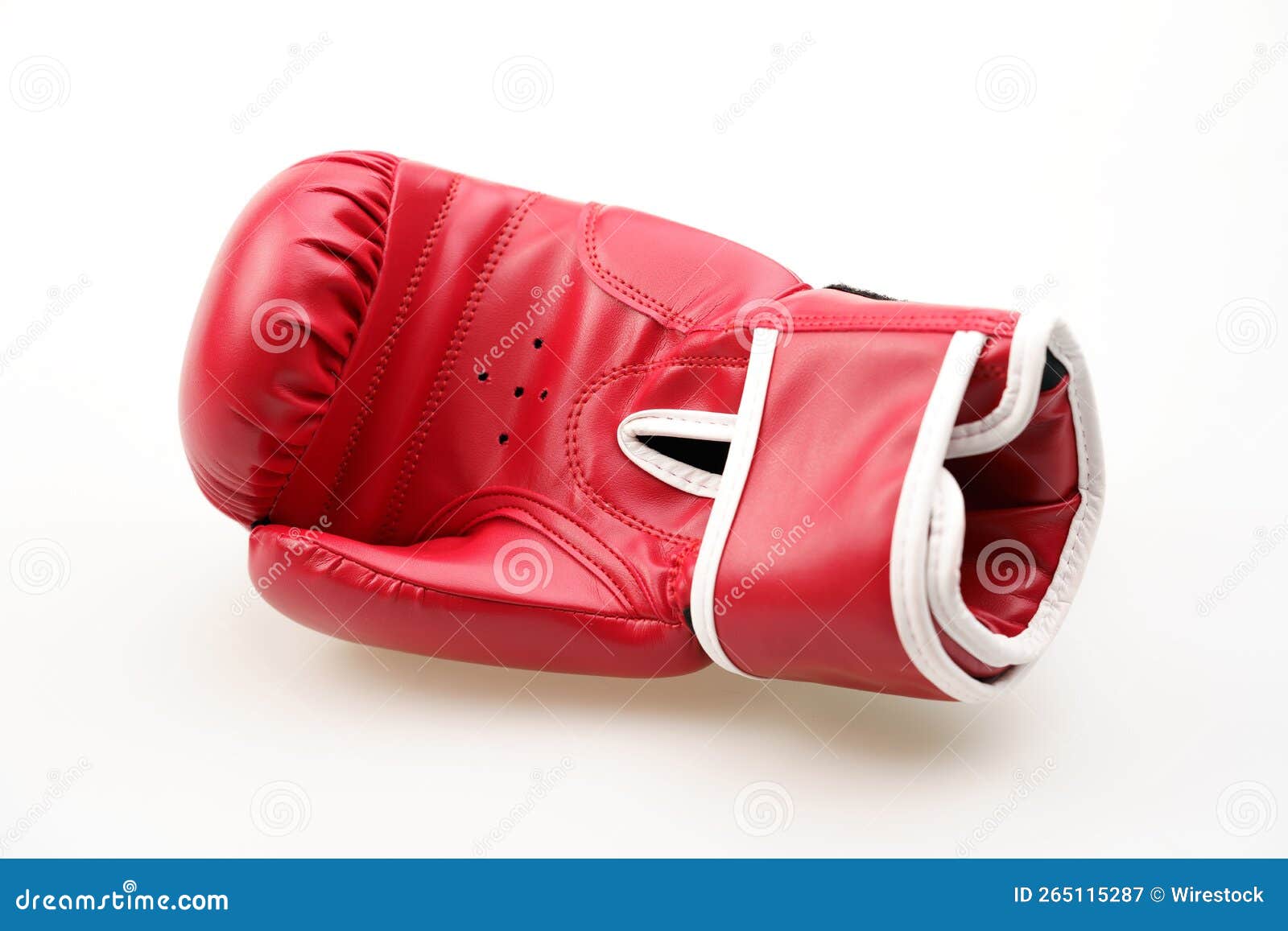 Single Red Boxing Glove Isolated on a White Background Stock Image ...