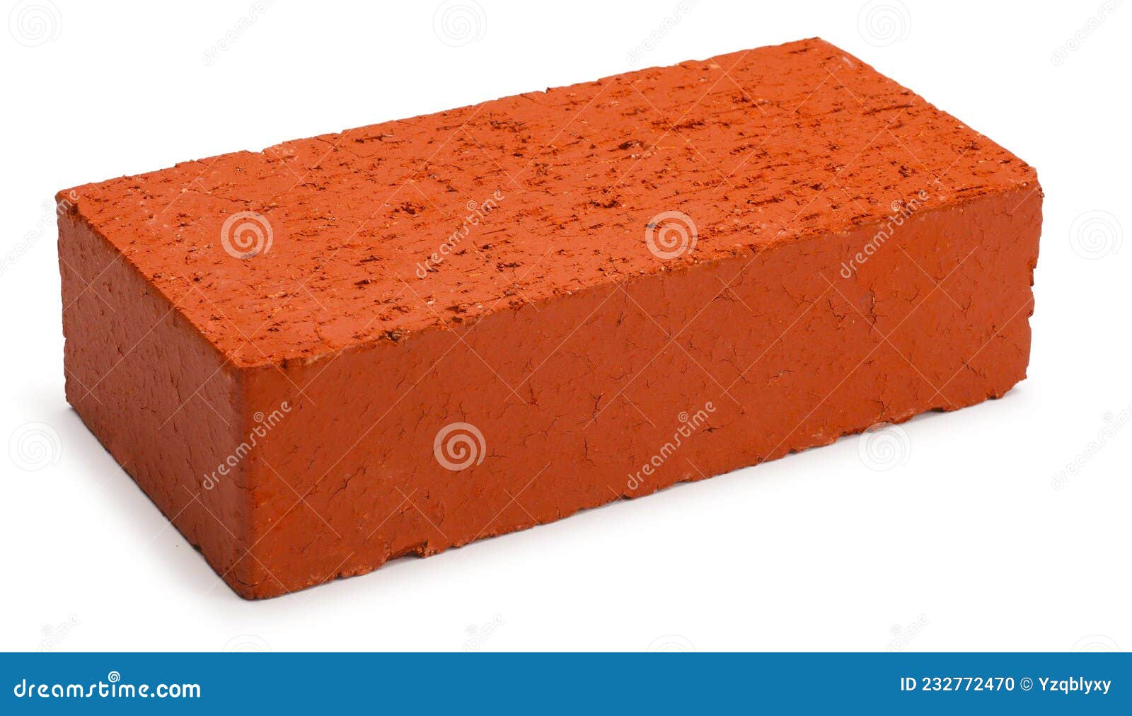 A Single Red Brick Isolated on White Background Stock Photo - Image of ...