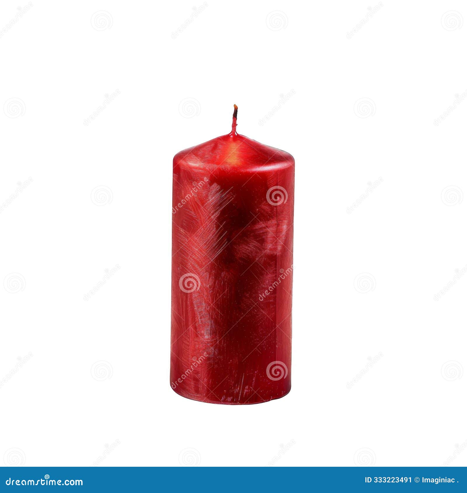 A Single Red Candle on a Black Background Stock Illustration ...