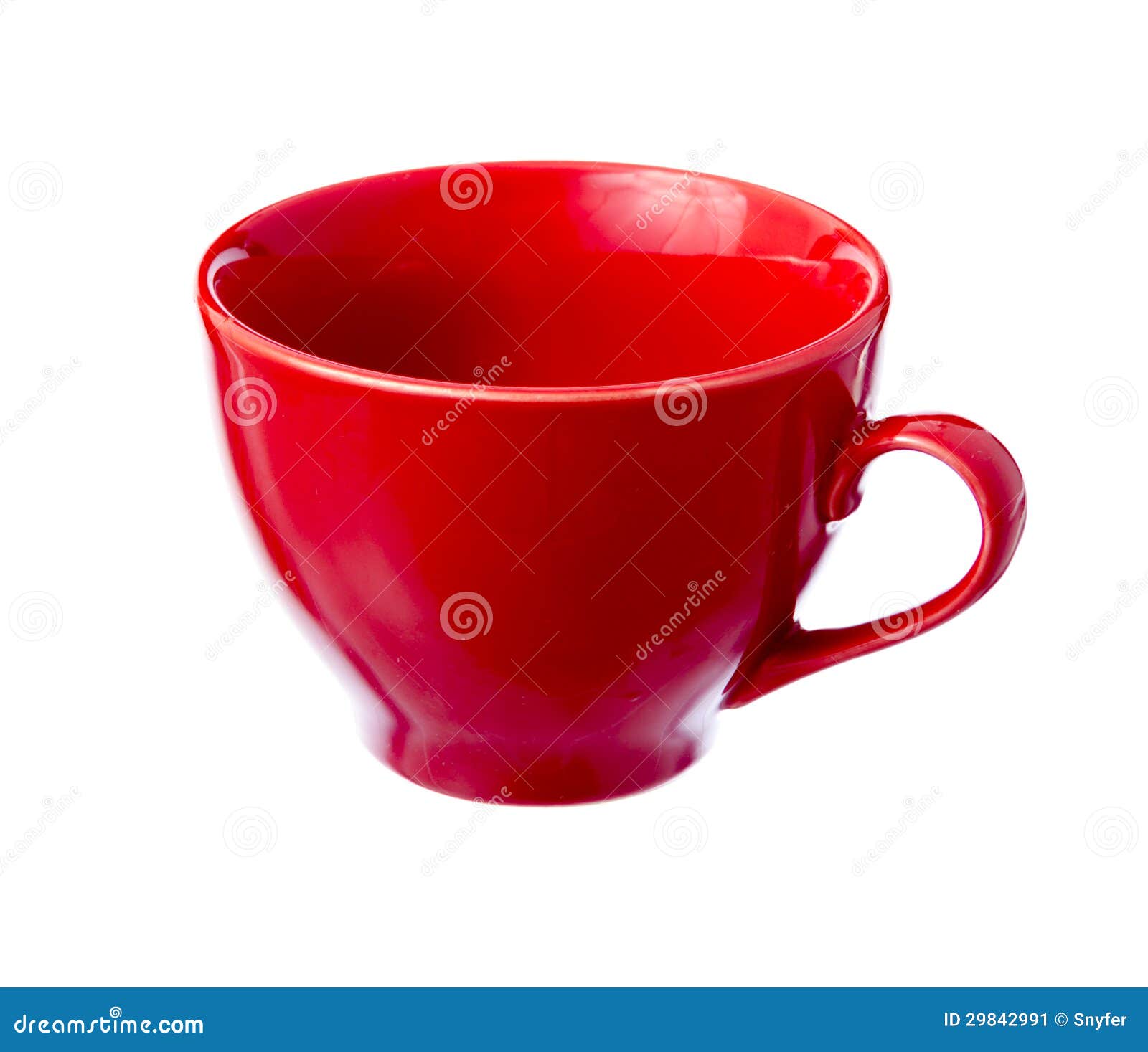 Red ceramic cup. stock image. Image of dishware, cups - 29842991