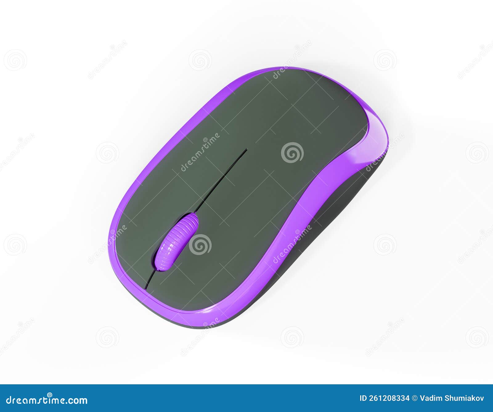 Single Red Computer Mouse. 3D Render Isolated on White Background Stock ...