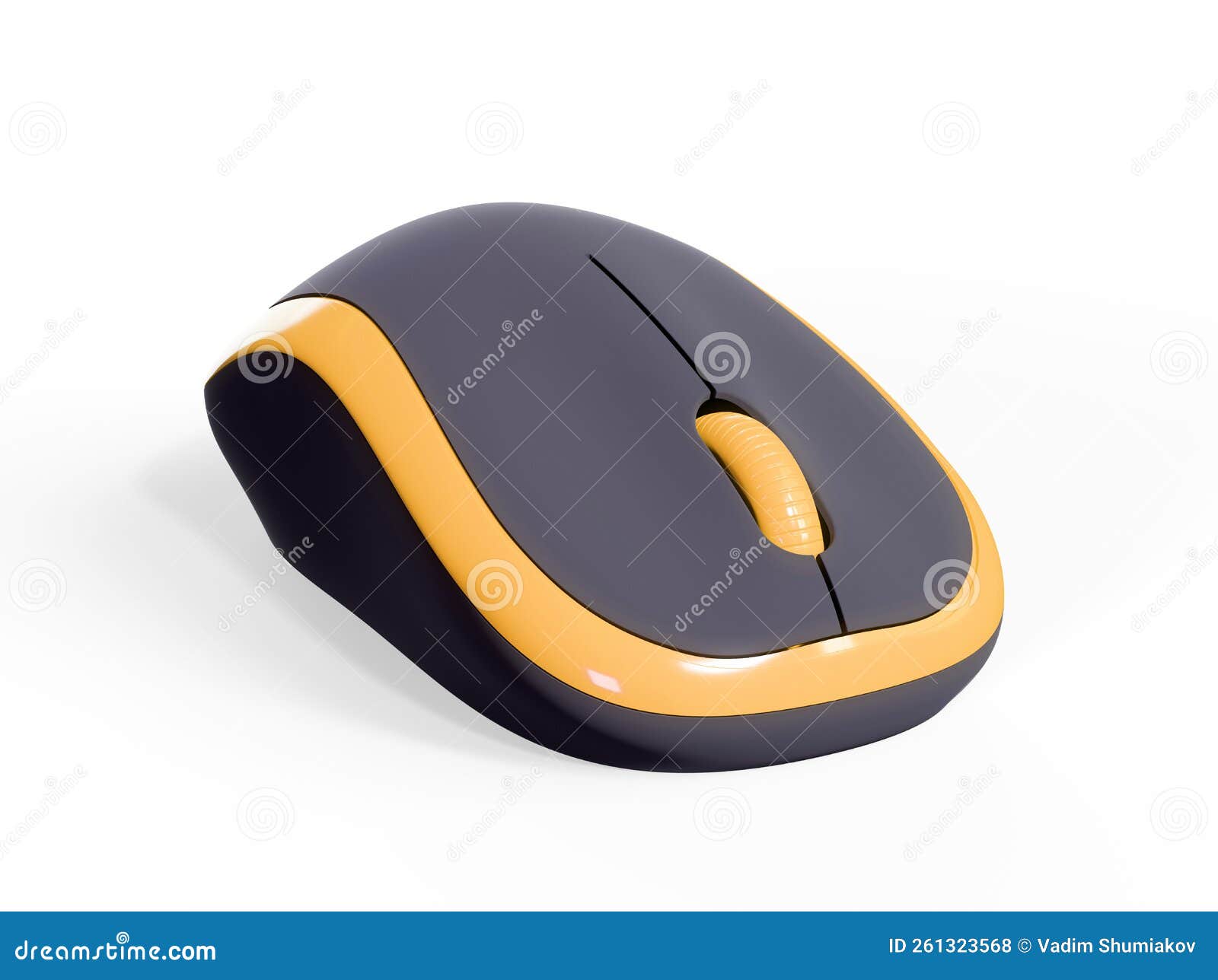 Single Red Computer Mouse 3d Render Isolated On White Background Stock Illustration
