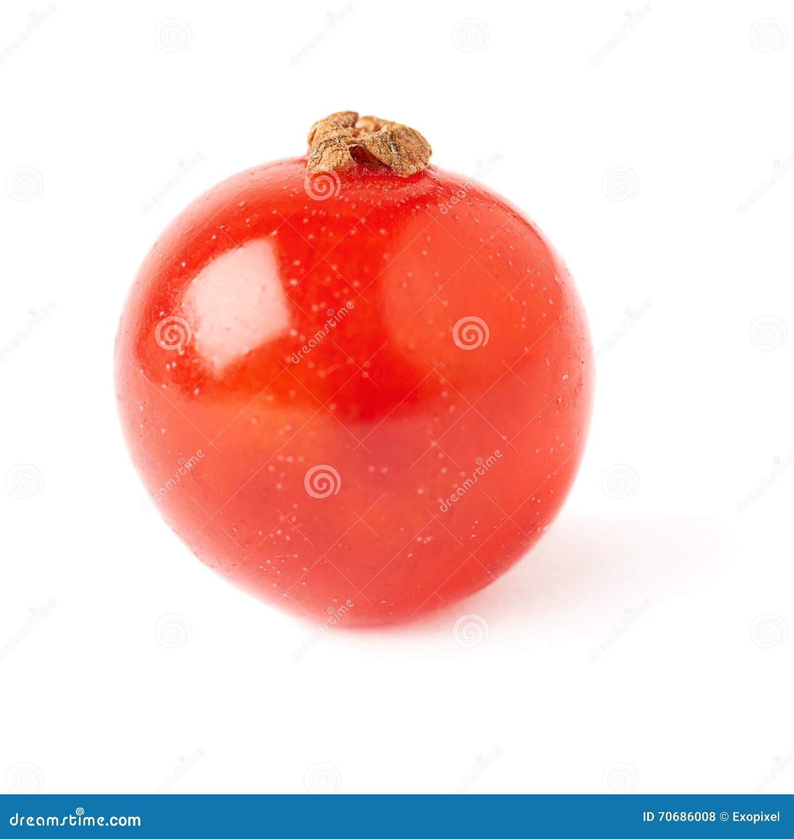 Single Red Currant Isolated Over White Background Stock Photo - Image ...