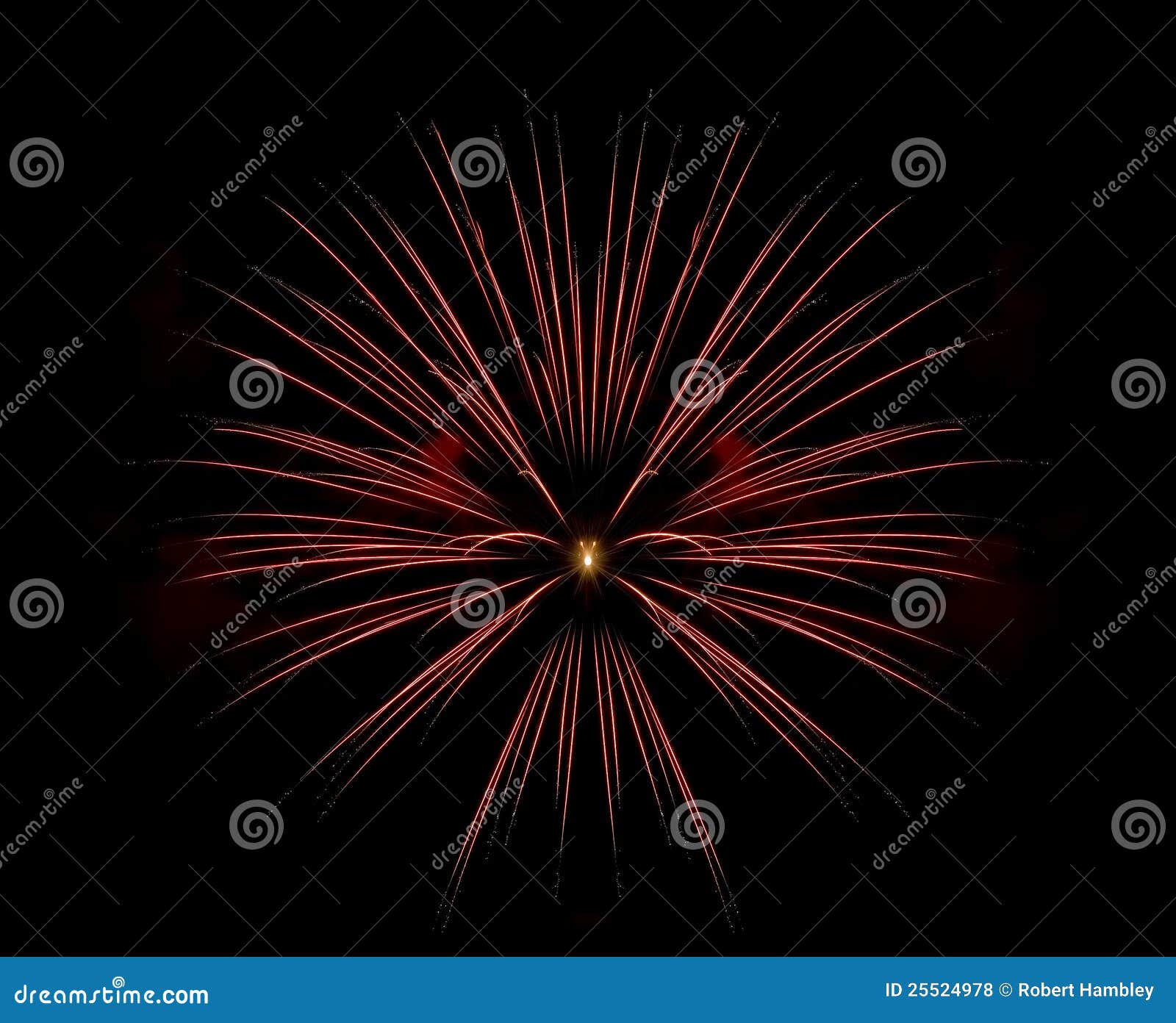 Single Red Firework Explosion Stock Photo - Image of july, celebration ...