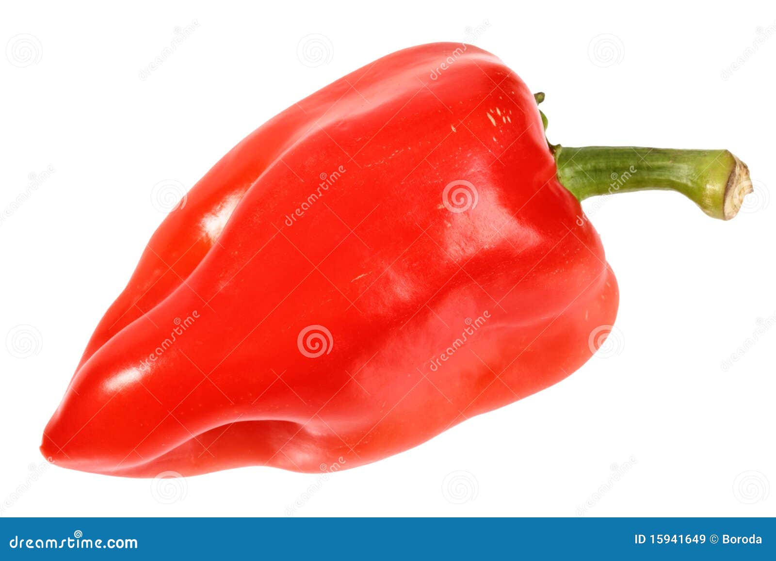 Single red fresh pepper stock image. Image of full, healthy - 15941649