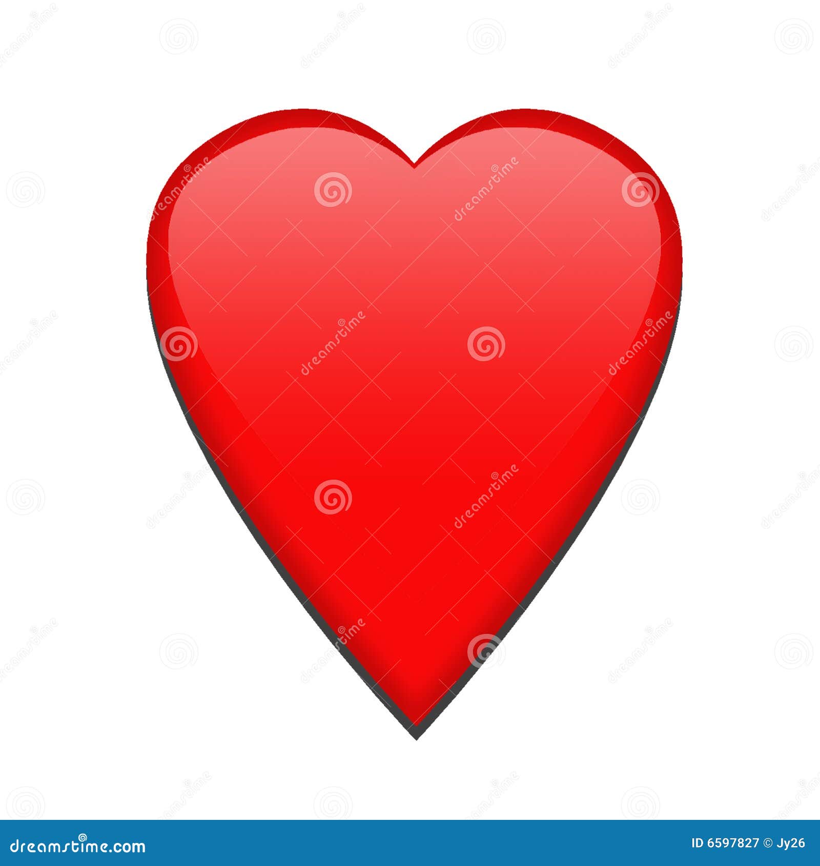Single red heart stock illustration. Illustration of symbol - 6597827