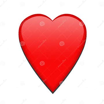 Single red heart stock illustration. Illustration of symbol - 6597827