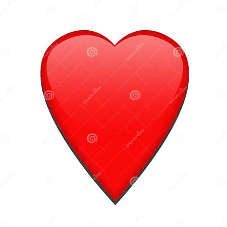 Single red heart stock illustration. Illustration of symbol - 6597827