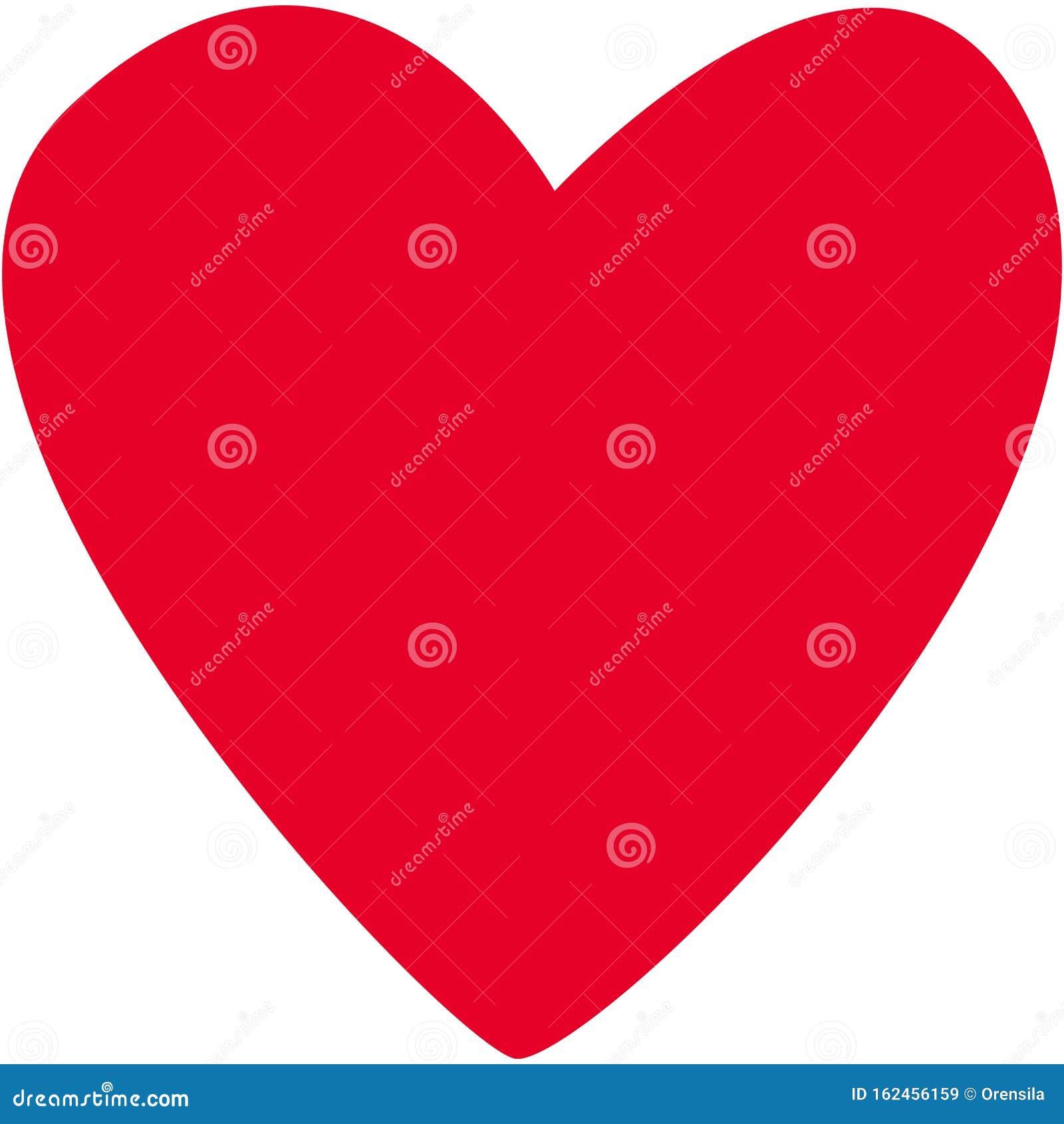 Single Red Heart of Irregular Shape Symbol of Love Stock Vector ...