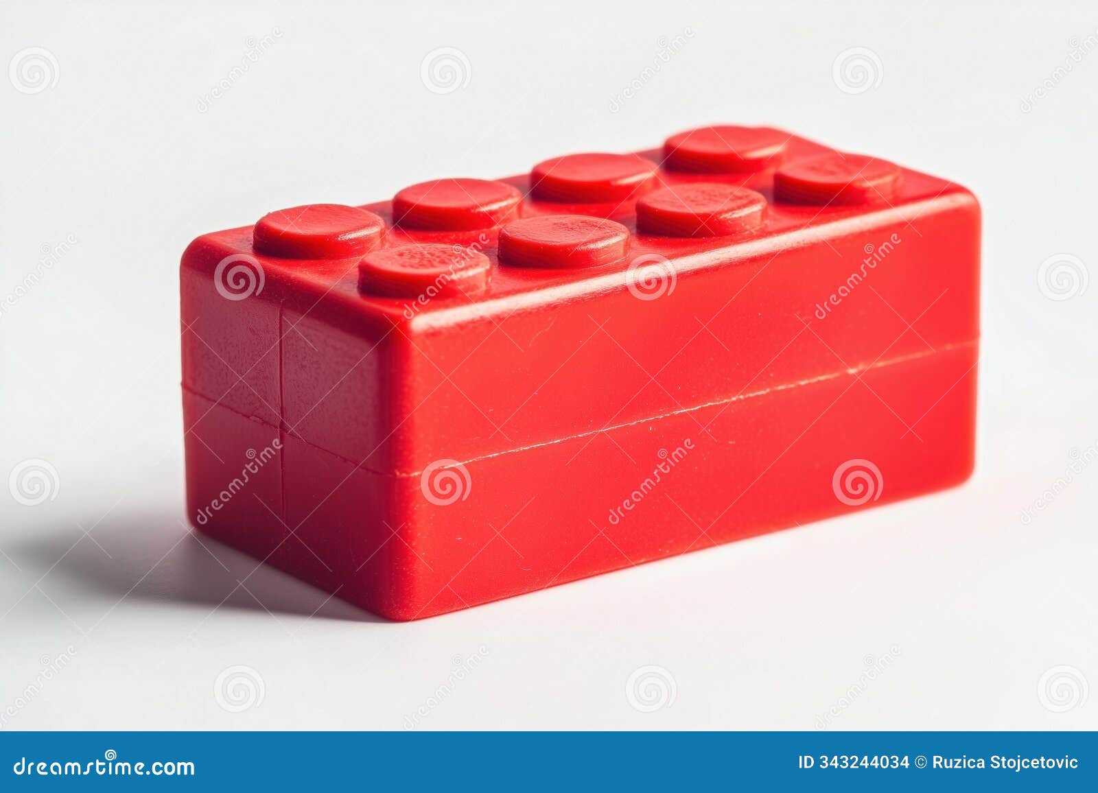 Lego Plastic Brick Round Podium Red Brick Background Royalty-Free Stock ...
