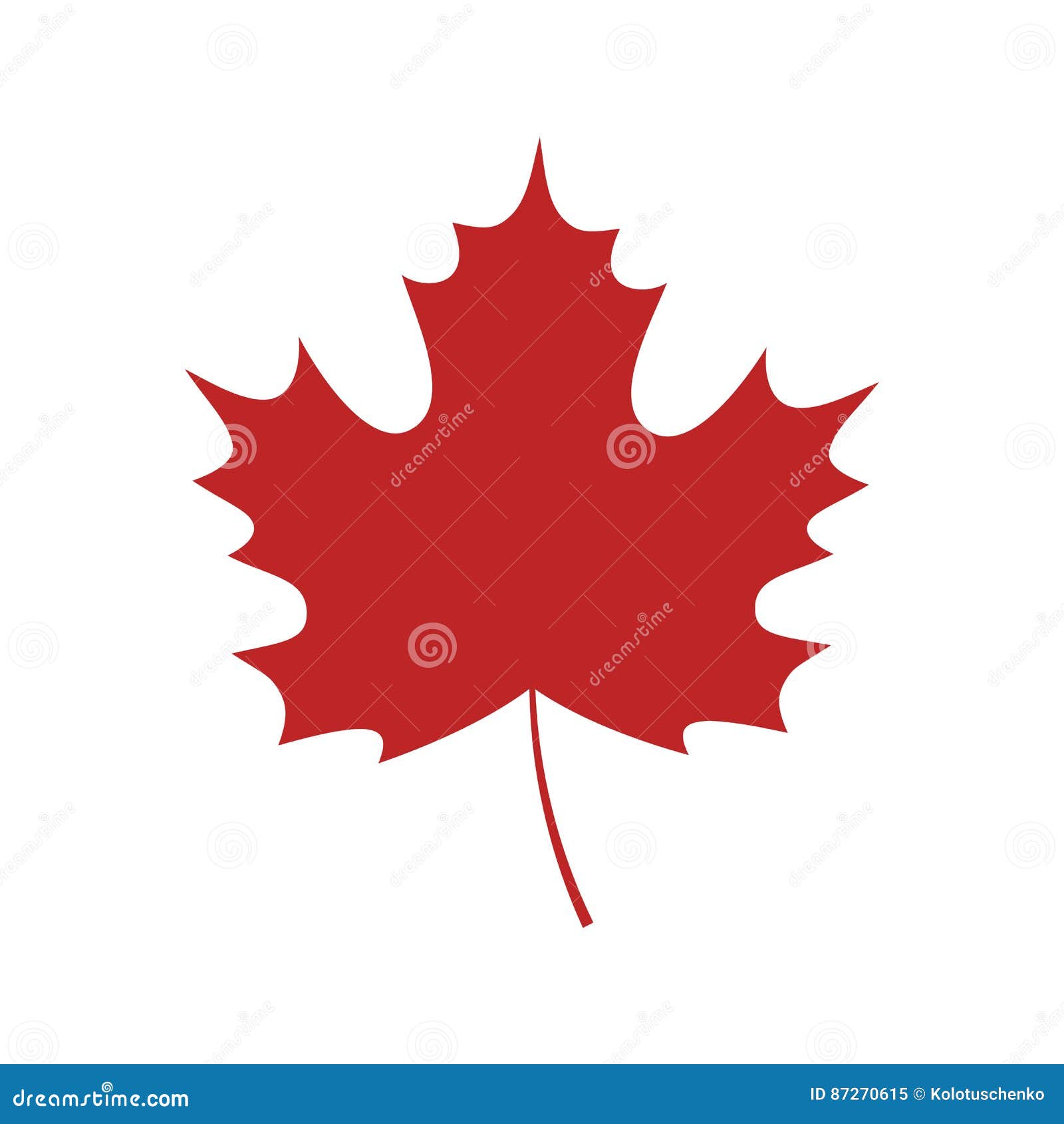Single red maple leaf stock vector. Illustration of shape - 87270615