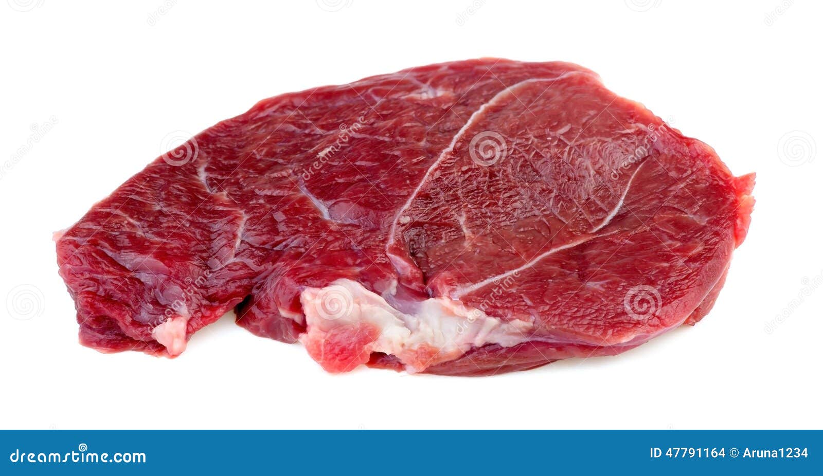 Single Red Meat Lamb Steak Isolated Against White Stock Photo - Image ...