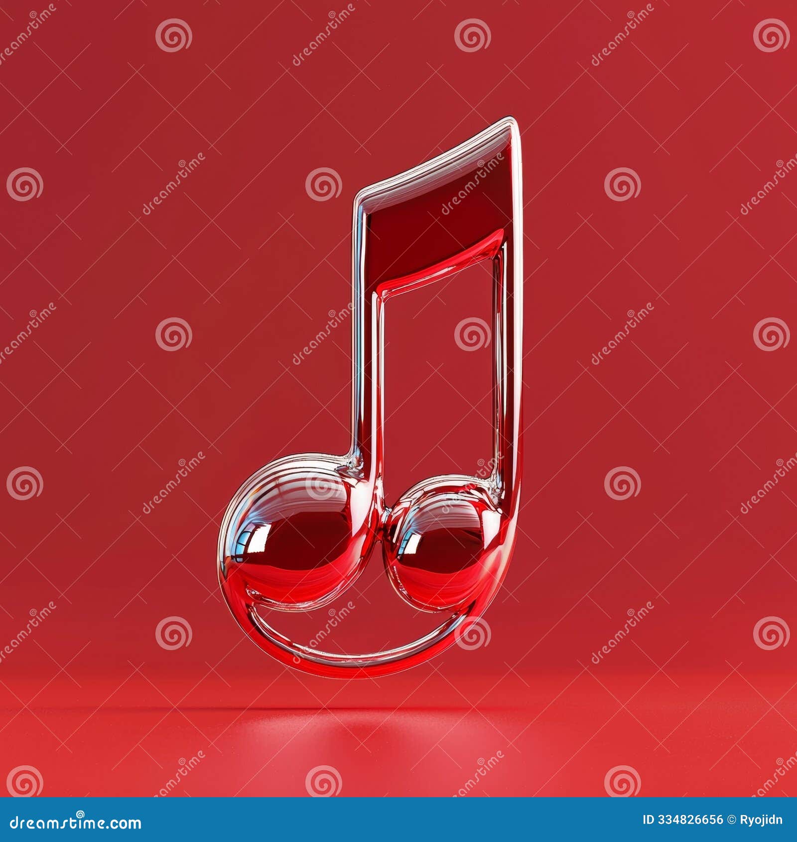 Red Music Note stock illustration. Illustration of clean - 334826656
