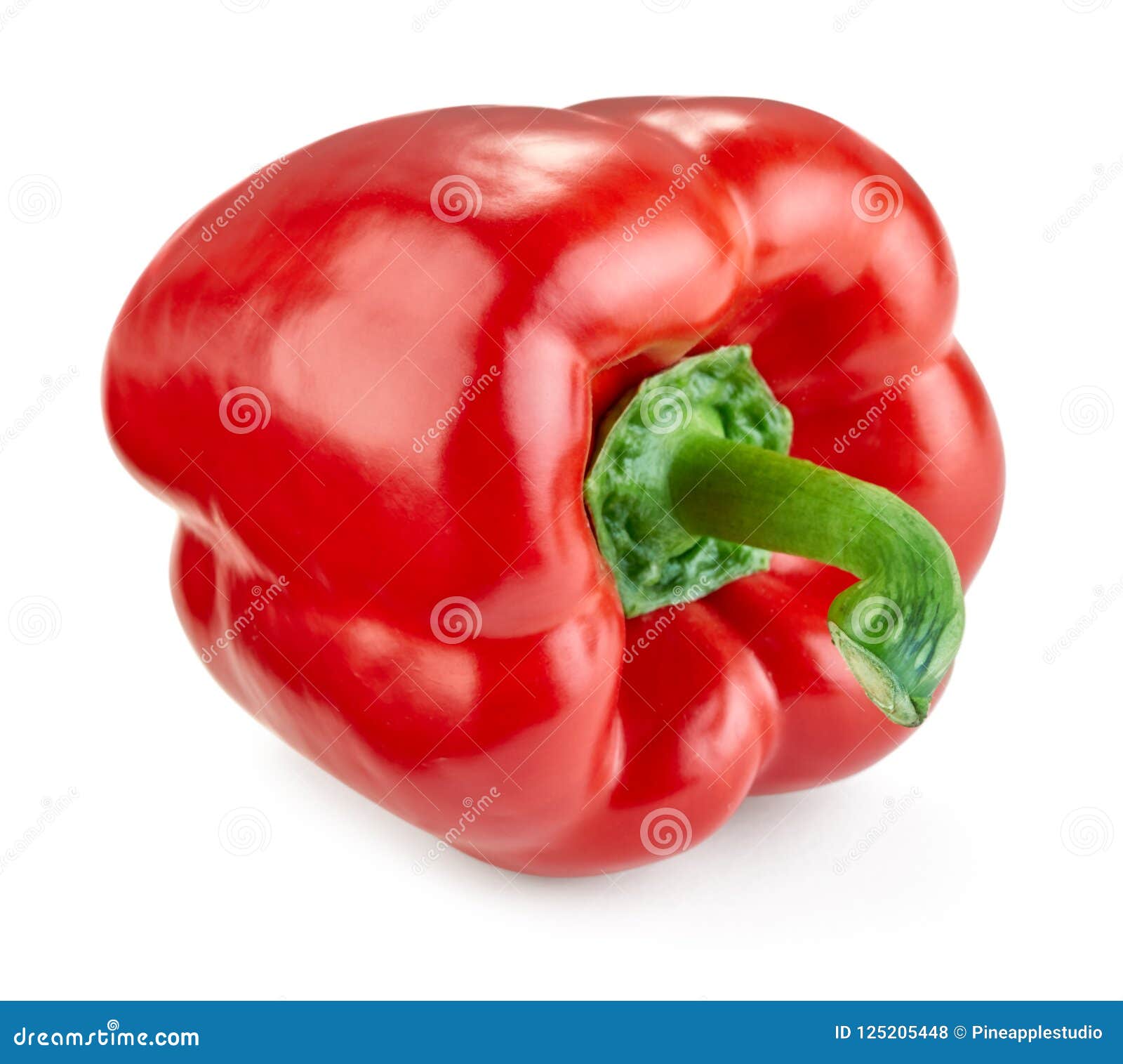 Single red pepper stock photo. Image of sweet, object - 125205448
