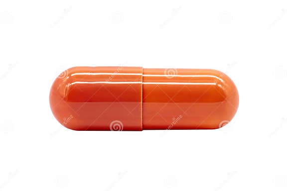 Single Red and Round Tablet Stock Image - Image of vitamin, disease ...