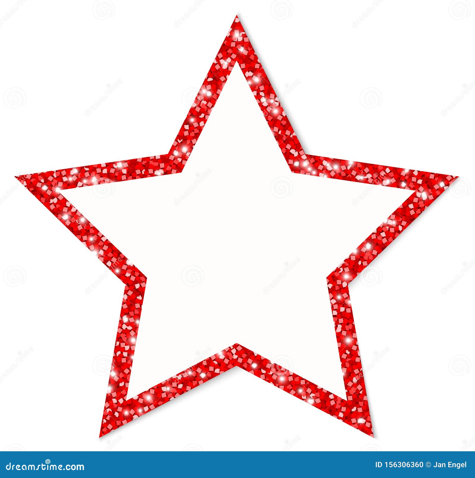 Single Red Star Frame Sparkling and Shining Stock Vector - Illustration ...