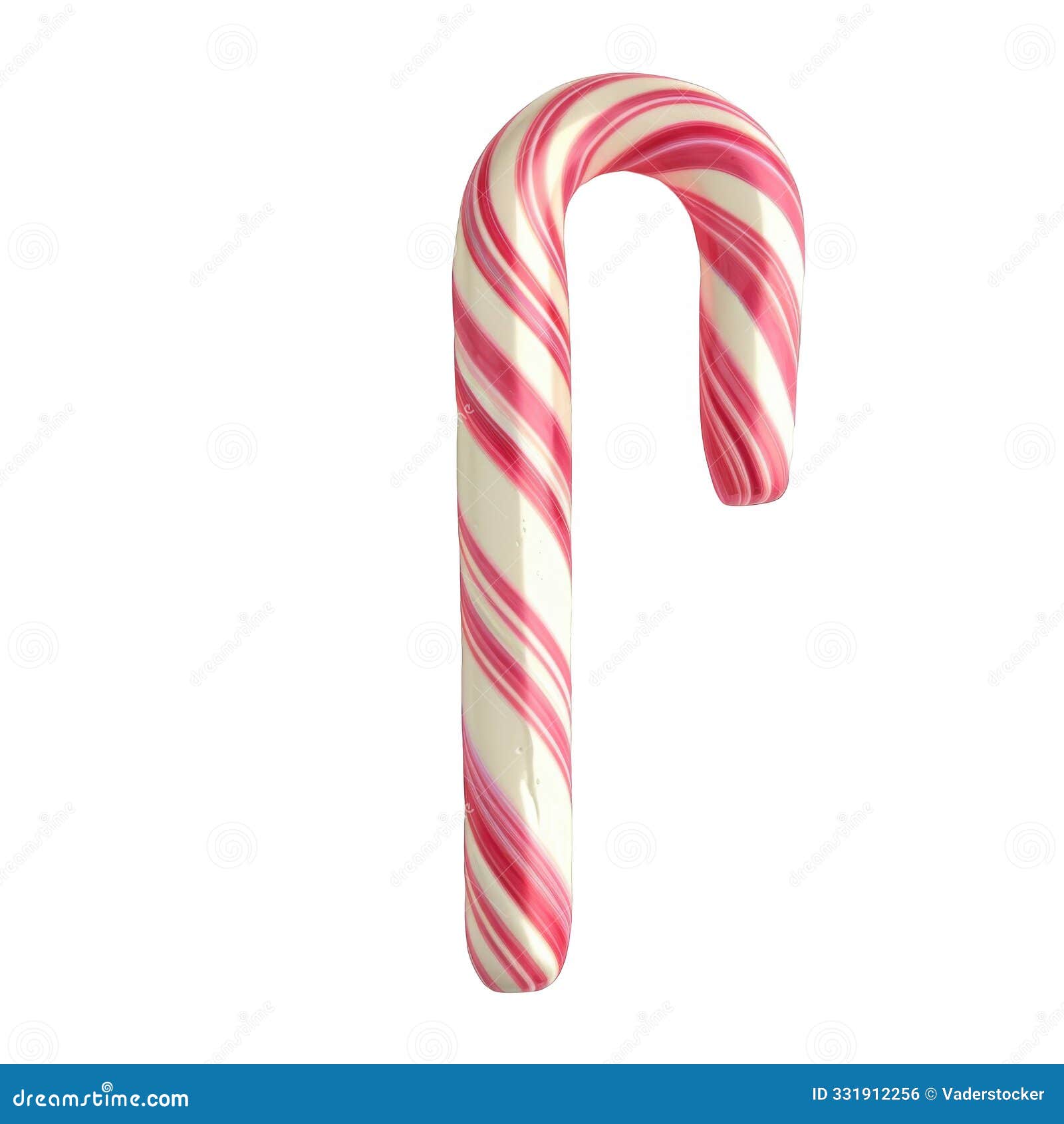Single Red and White Striped Candy Cane Stock Photo - Illustration of ...