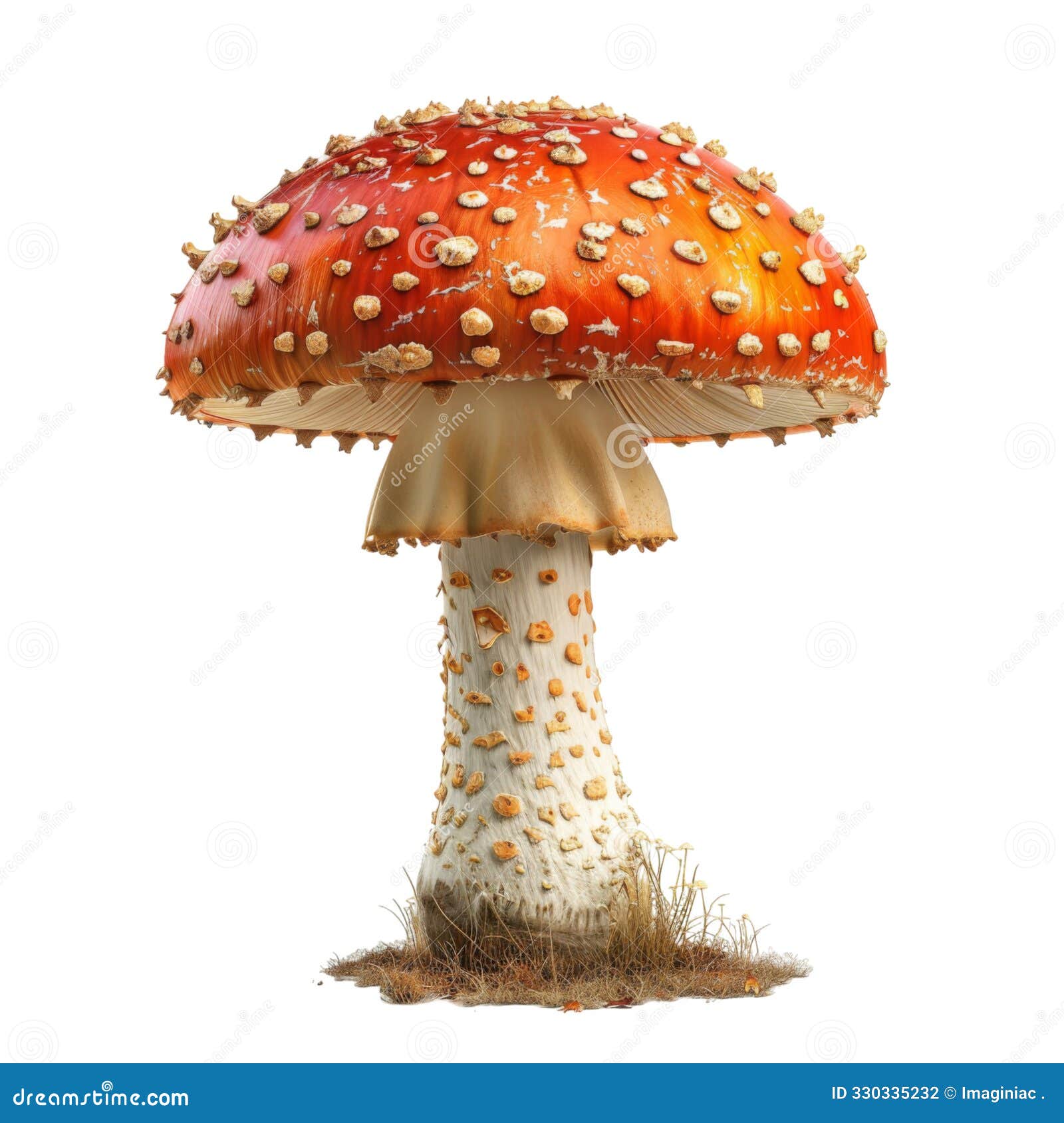 A Single Red and White Toadstool with White Spots Stock Photo ...