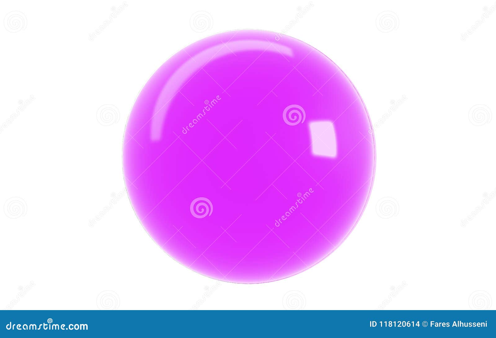 Single Reflected 3d Rendering of a Sphere Inside a Studio Stock ...