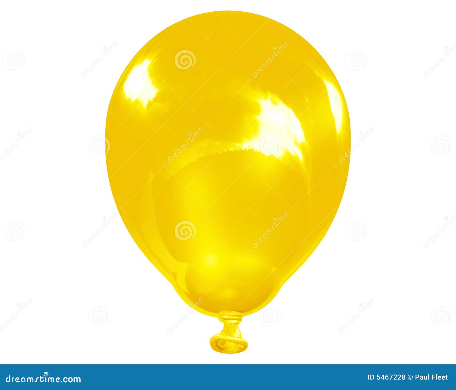 Single Reflective Yellow Balloon Stock Illustration - Illustration of ...