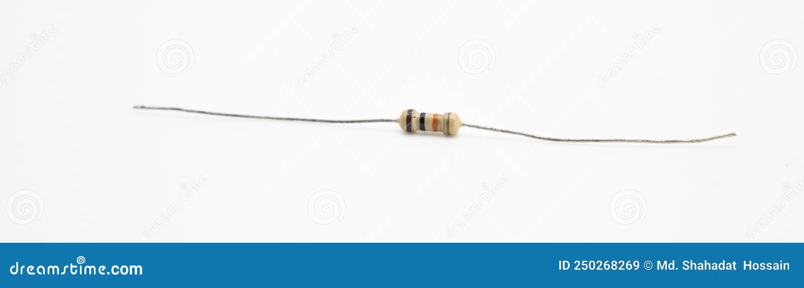 Single Resistor Close-up Isolate on White Background Stock Image ...