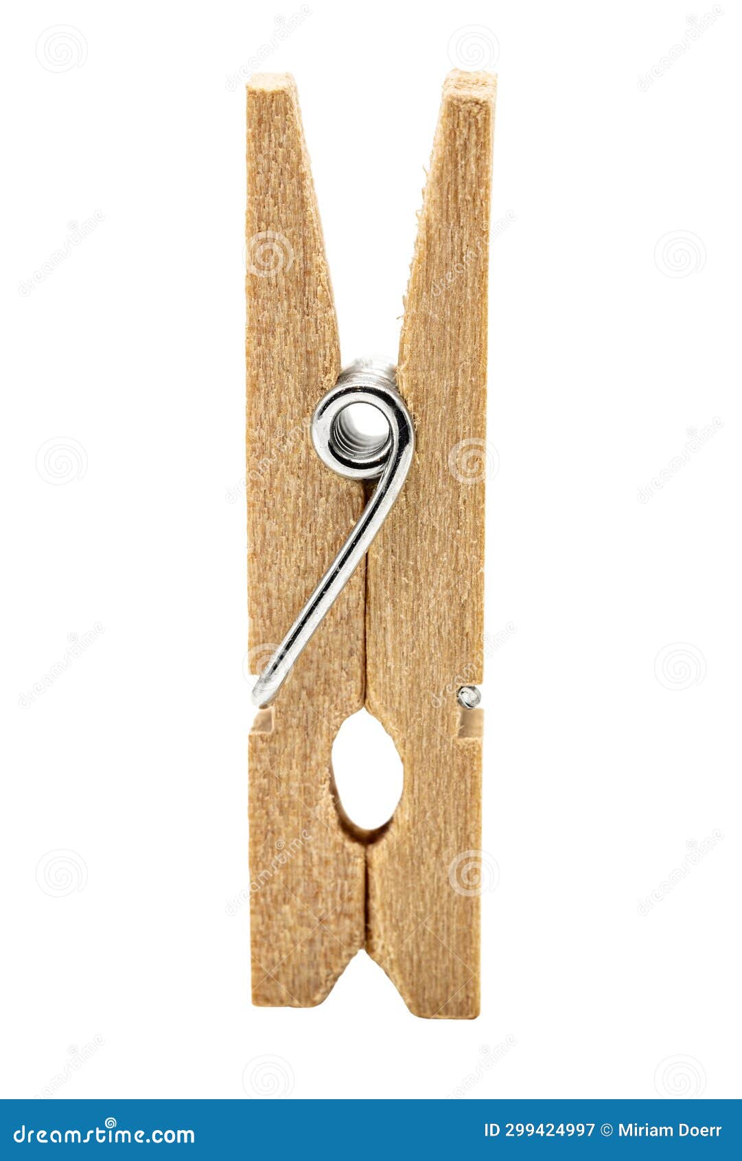 Single Retro Wooden Clothespin Stock Image - Image of macro, white ...