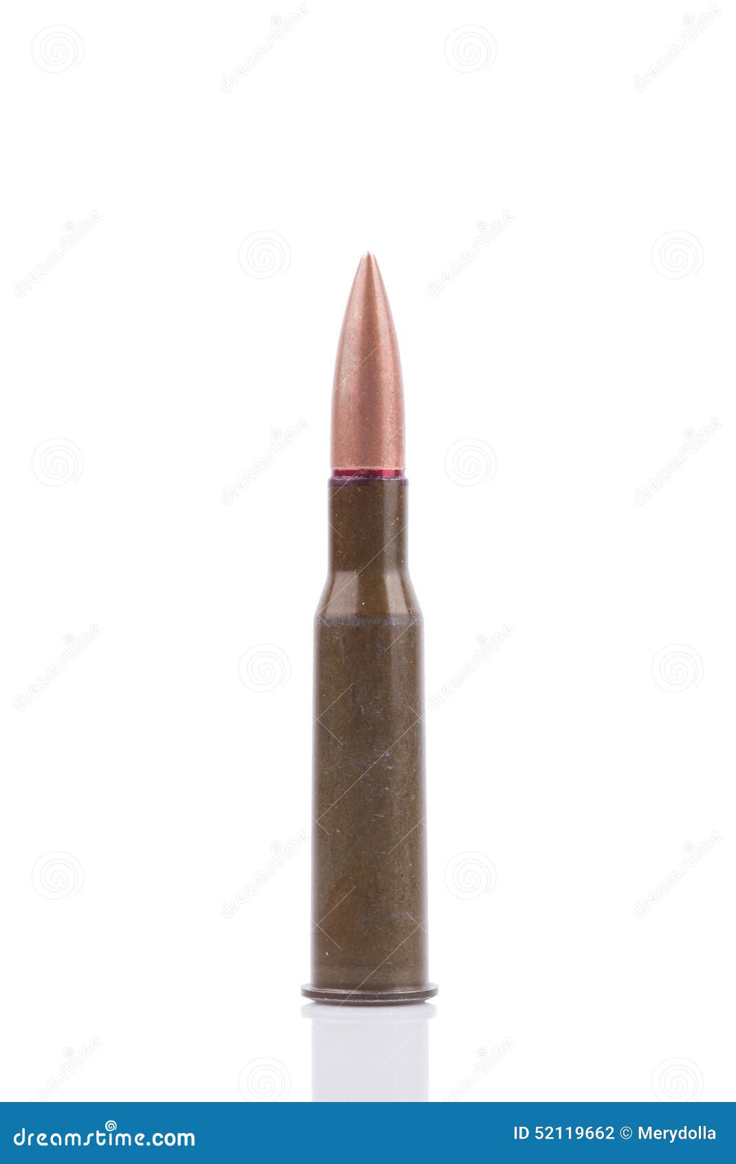 Single rifle bullet stock photo. Image of armed, defense - 52119662