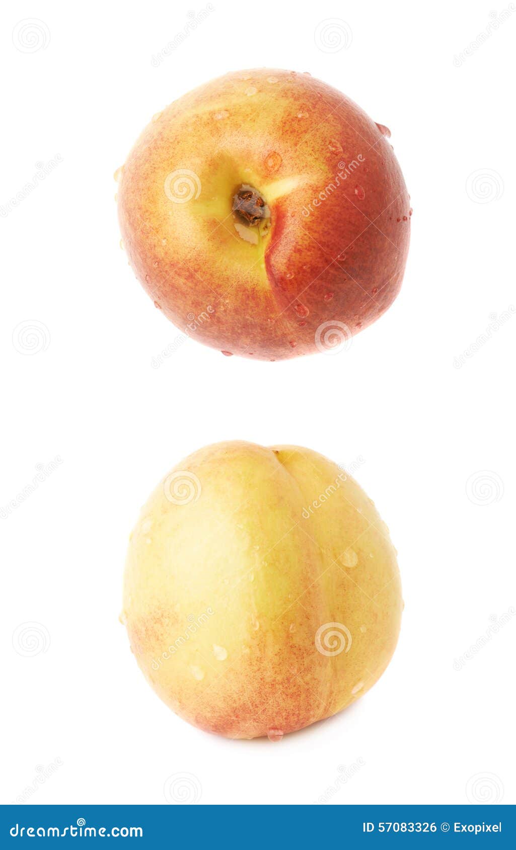 Single Ripe Nectarine Isolated Stock Photo - Image of clean, juicy ...