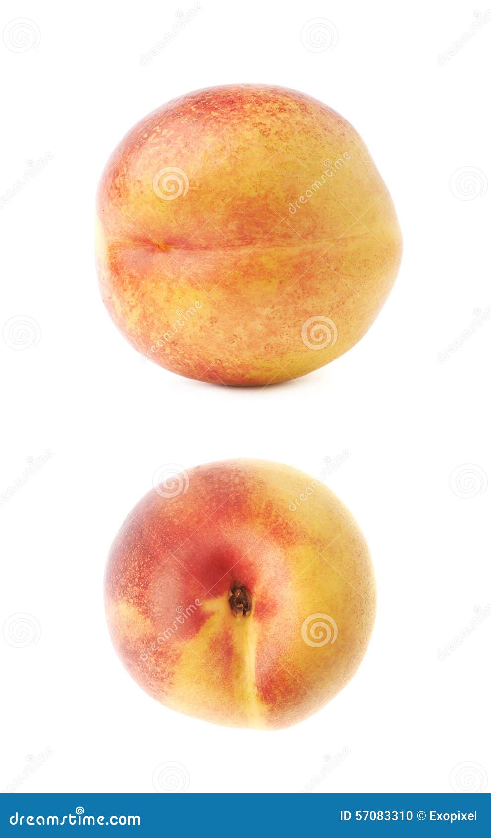 Single Ripe Nectarine Isolated Stock Photo - Image of dessert, round ...