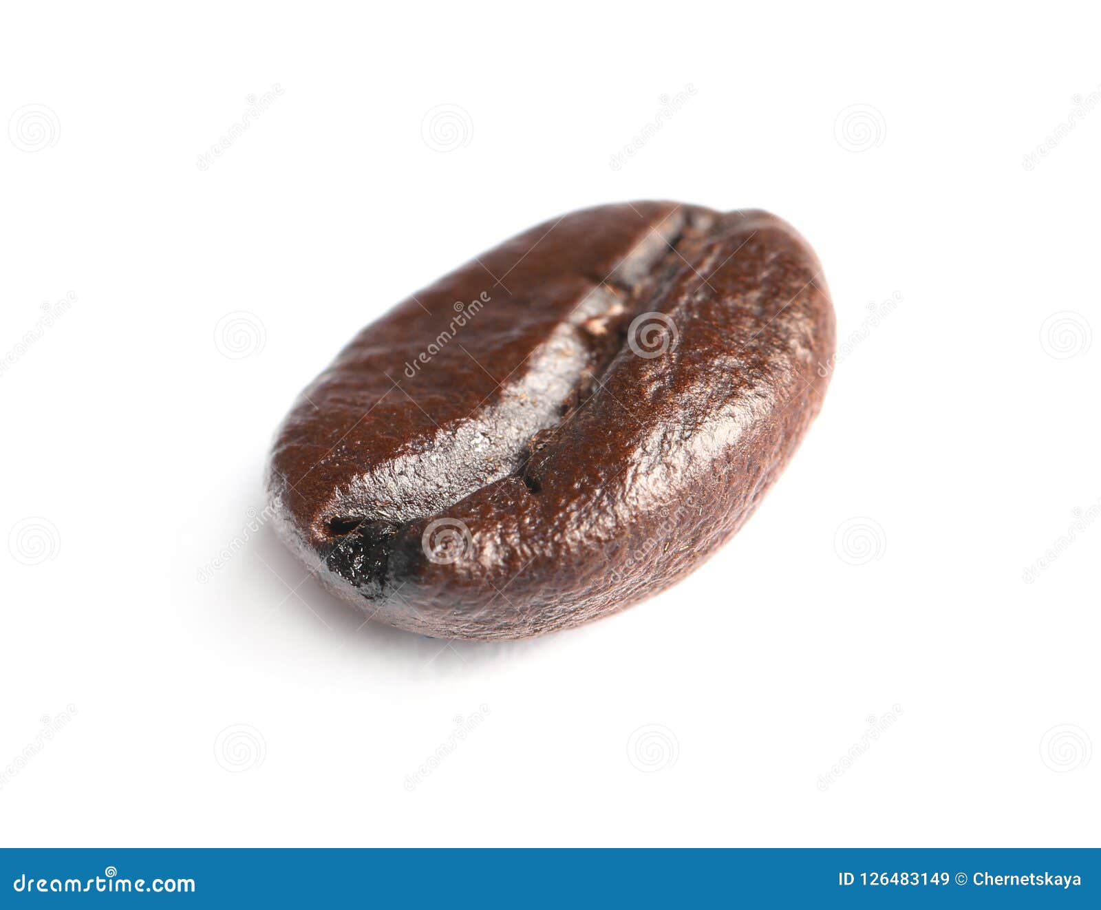 Single roasted coffee bean stock image. Image of aromatic - 126483149