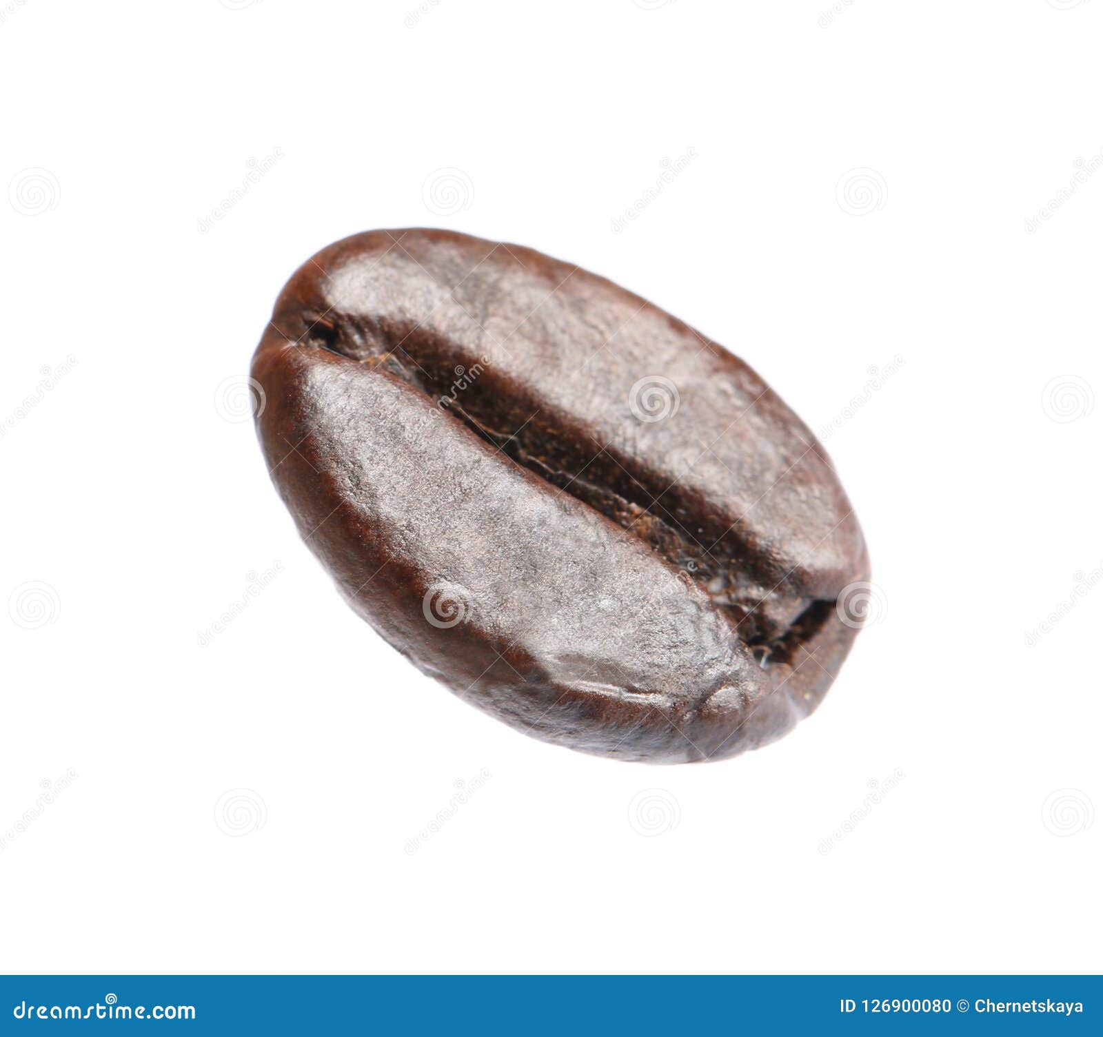 Single roasted coffee bean stock photo. Image of background - 126900080