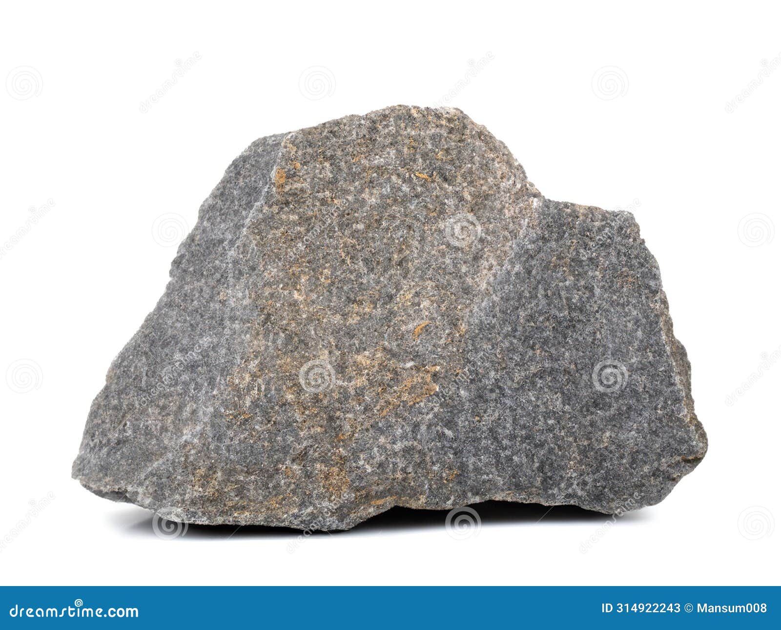 Single Rock Isolated on White Background Stock Image - Image of little ...