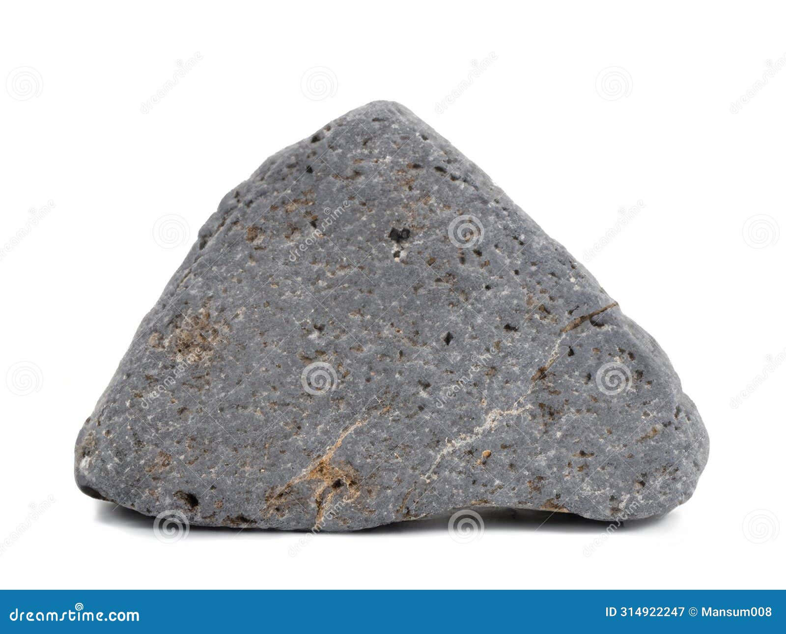 Single Rock Isolated on White Background Stock Image - Image of object ...
