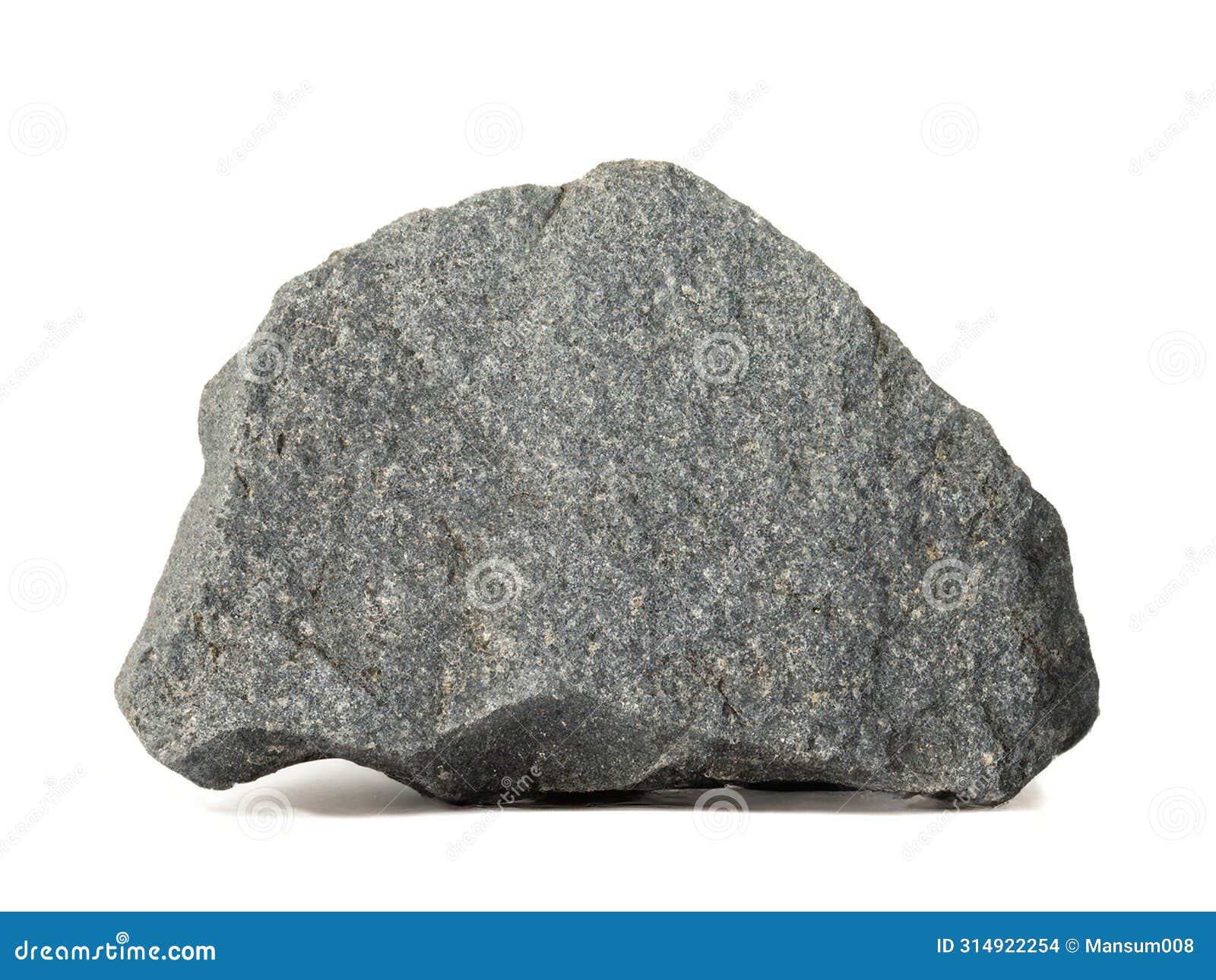 Single Rock Isolated on White Background Stock Photo - Image of beach ...