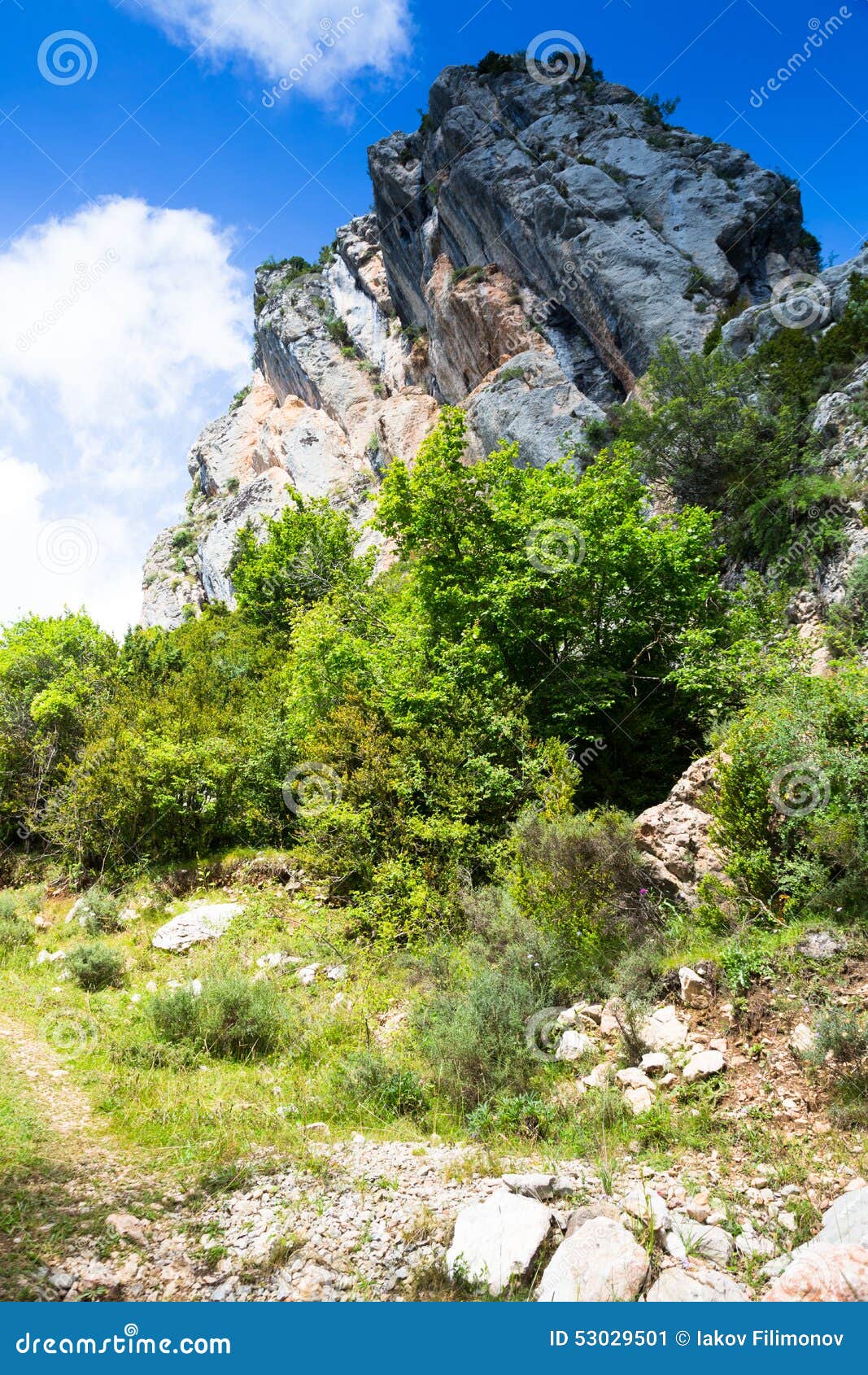 Single rock in mountain stock image. Image of national - 53029501