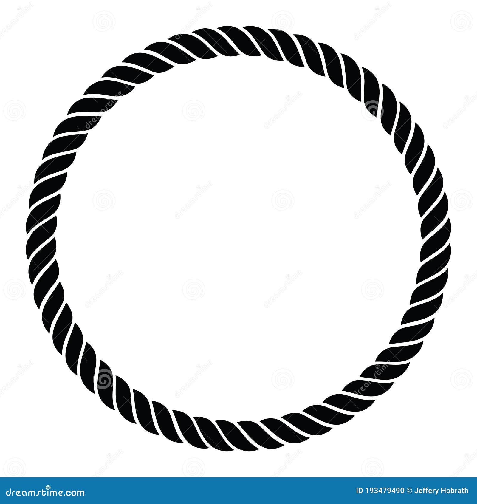 Circle Rope Frame -Endless Rope Loop Isolated On White, Including ... Circle Rope Frame -Endless Rope Loop Isolated On White, Including ...
