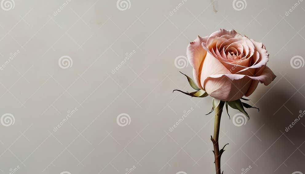 Single Rose in Subtle Light Stock Photo - Image of single, peaceful ...