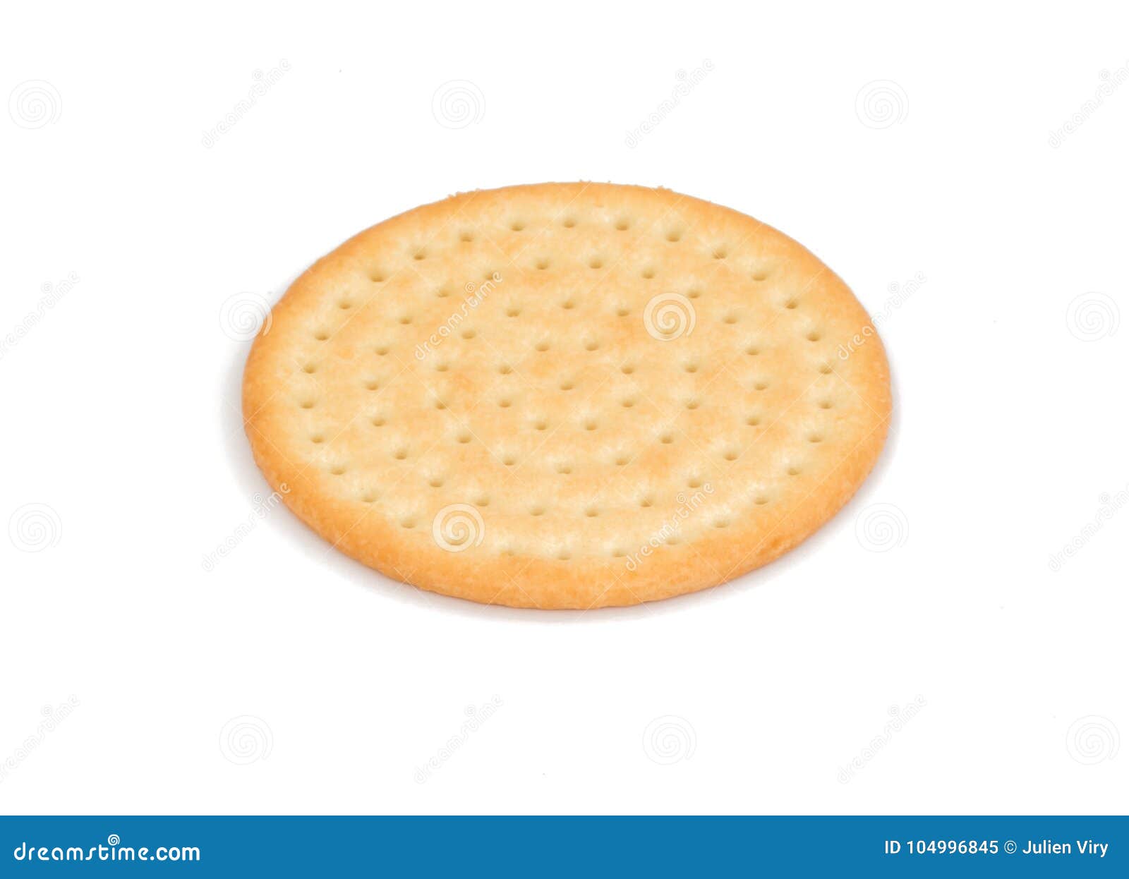 Single Round Generic Biscuit Isolated on White Background Stock Image ...