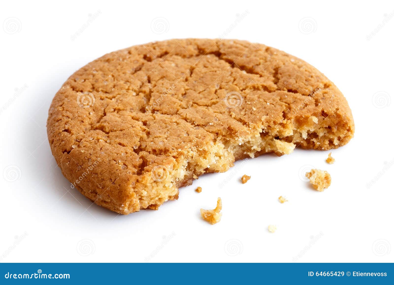 Single Round Ginger Biscuit. Stock Image - Image of perspective, snap ...
