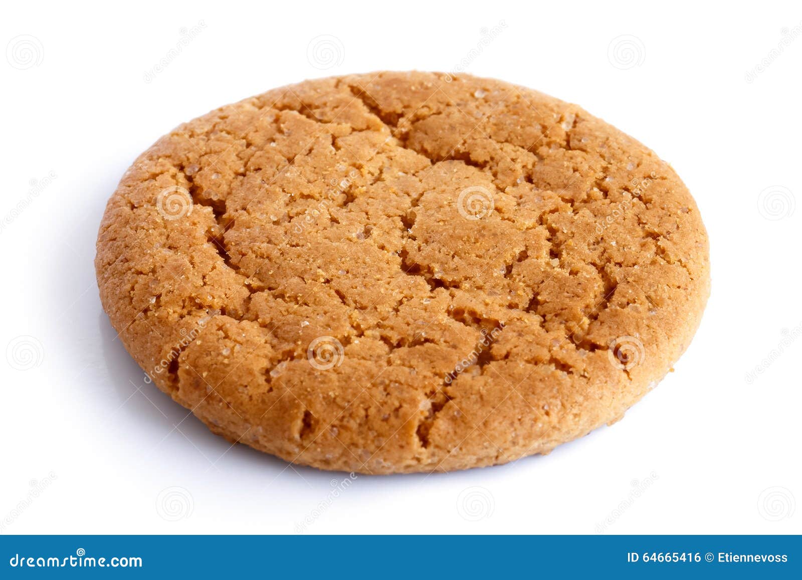 Single Round Ginger Biscuit. Stock Photo - Image of angle, single: 64665416
