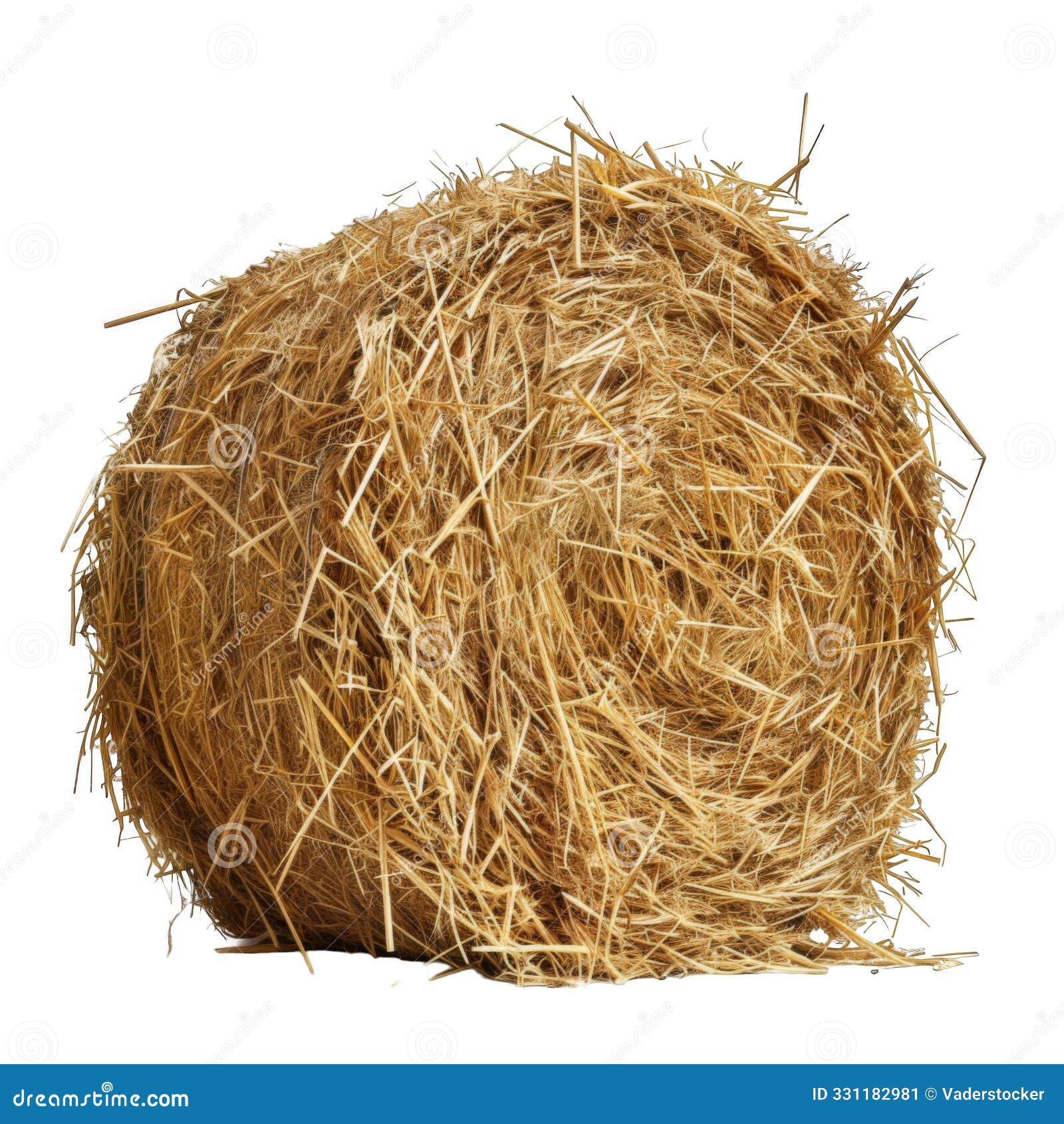 A Single Round Hay Bale Against Stock Image - Illustration of autumn ...