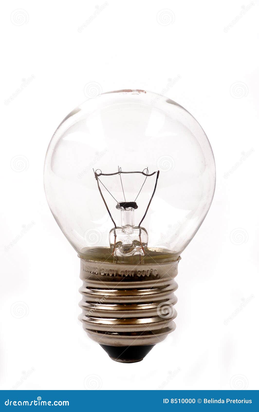 A single round light bulb stock photo. Image of bulb, invention - 8510000