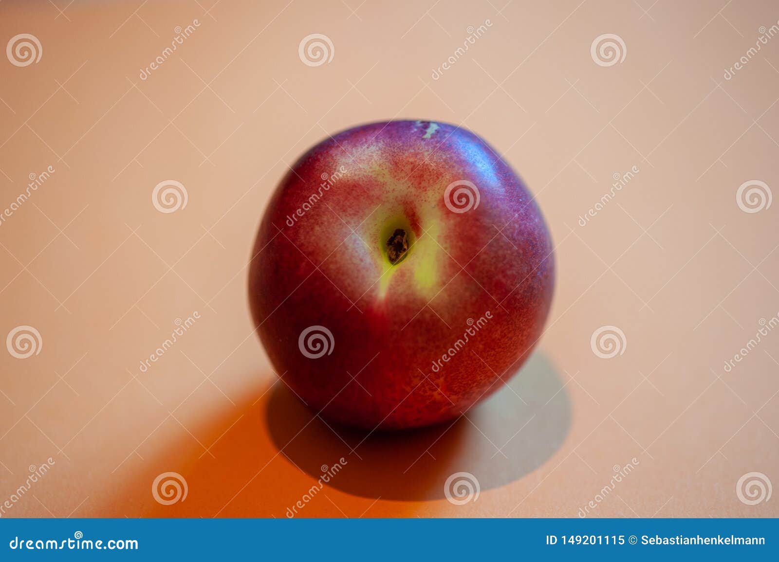 Single round nectarine stock image. Image of ripe, food - 149201115
