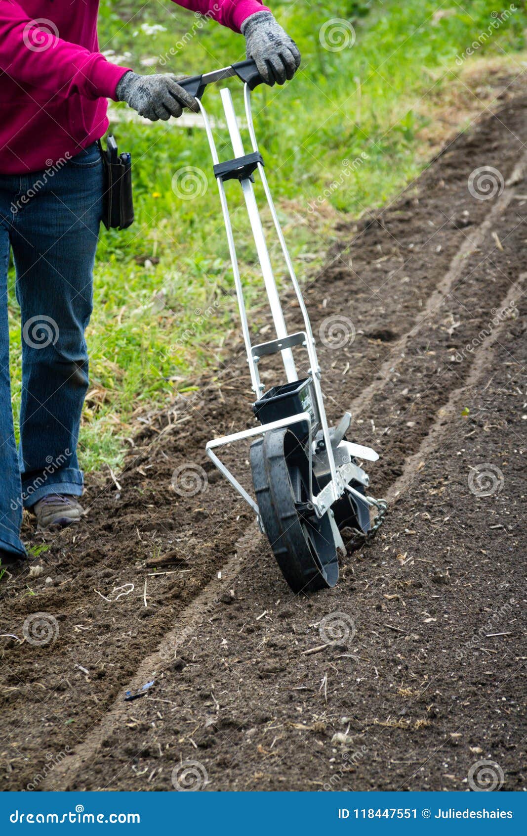 Hand Seeding Machine Sowing Machine Stock Image - Image of farmer ...