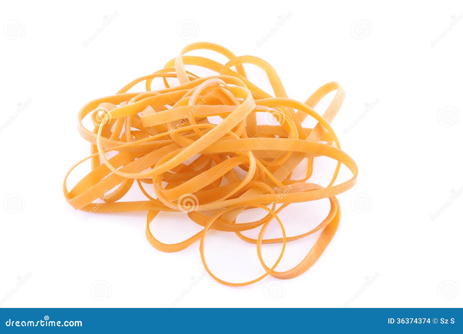 Single Rubber Band, Isolated on White Stock Photo - Image of ...