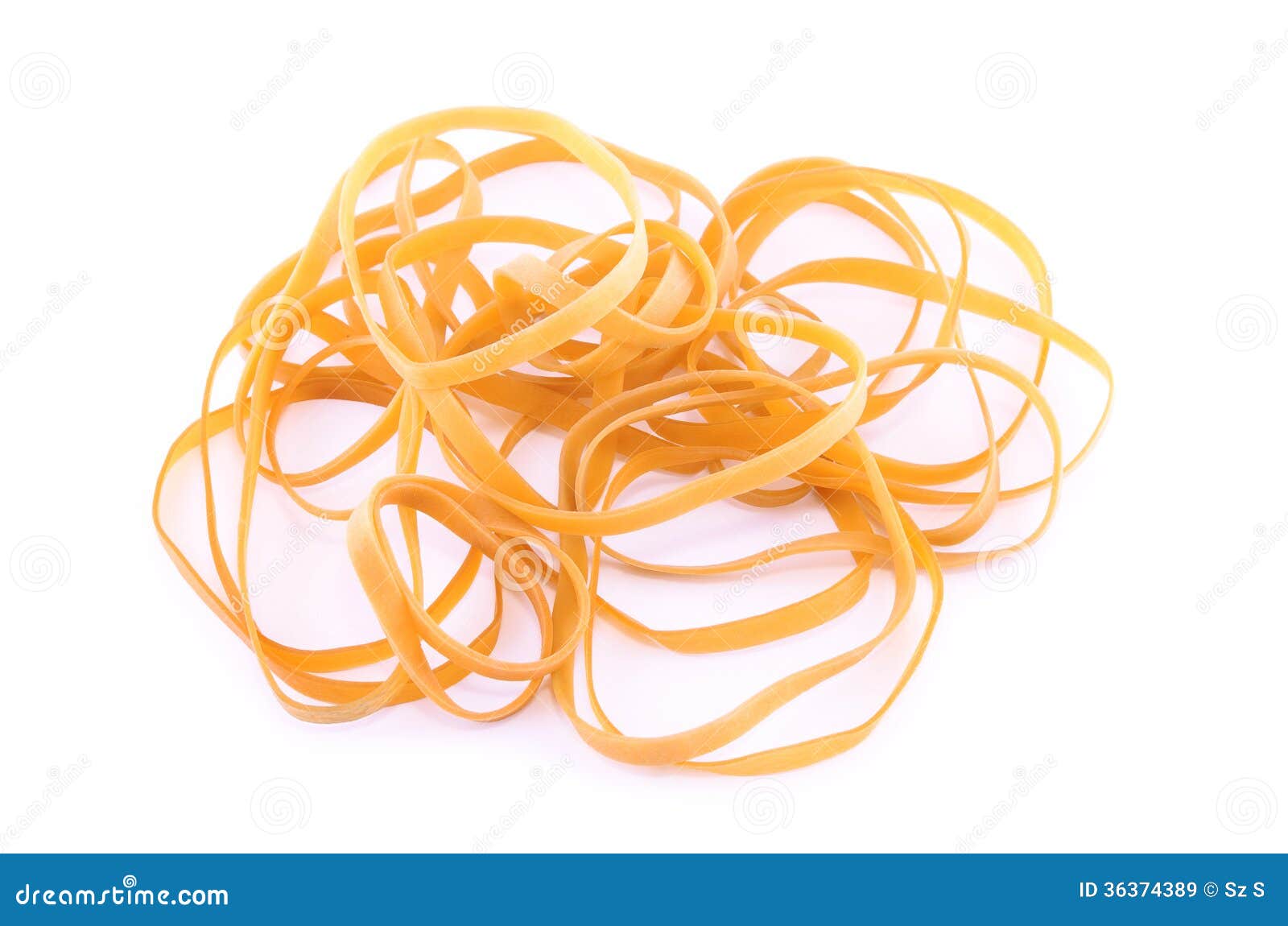 Single Rubber Band, Isolated on White Stock Image - Image of isolated ...