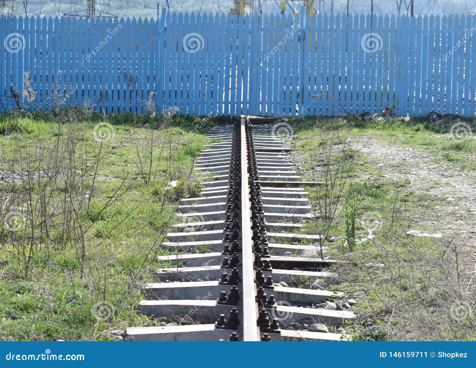 Rail Way Going Toward A Dead End Royalty-Free Stock Photo ...