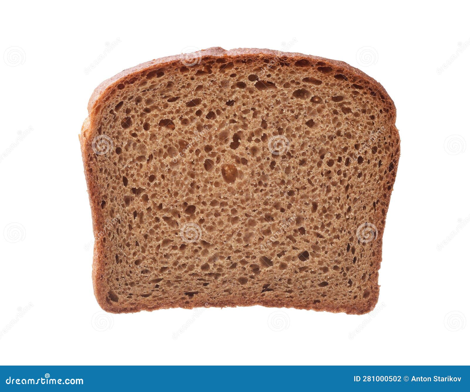 Single rye bread slice stock photo. Image of brown, fresh - 281000502