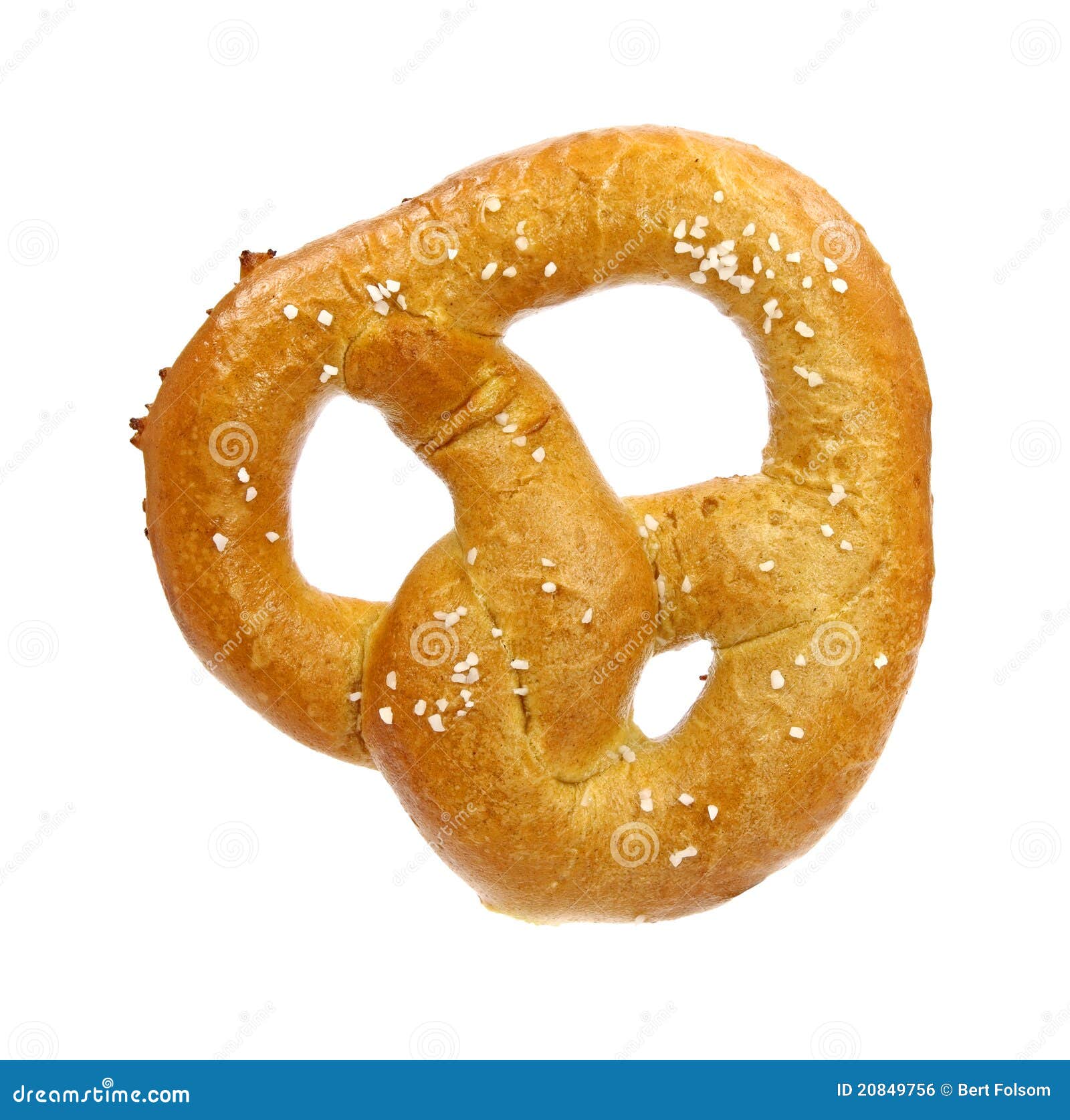 Single salted pretzel stock photo. Image of single, twisted - 20849756